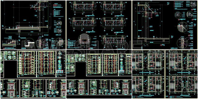 449. Free Download Detailed CAD Drawings of Stairs and Elevator Shaft