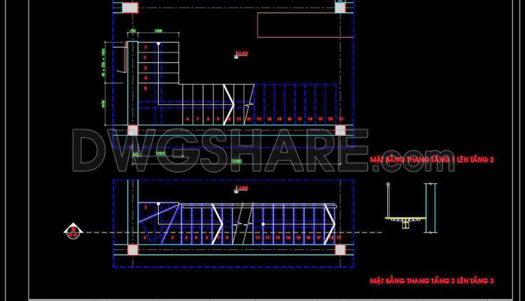 324. Free Staircase Cad Drawings For Multi-floor Houses - Free Cad ...
