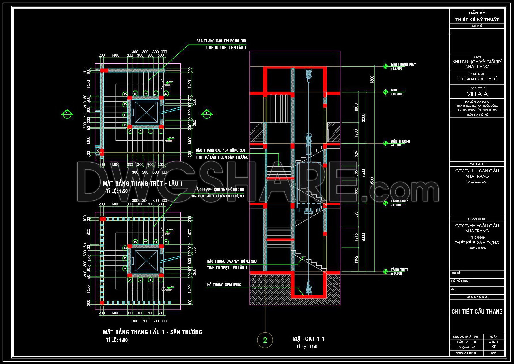 325. Free Download Multi-level Staircase Cad Drawing – Section And ...