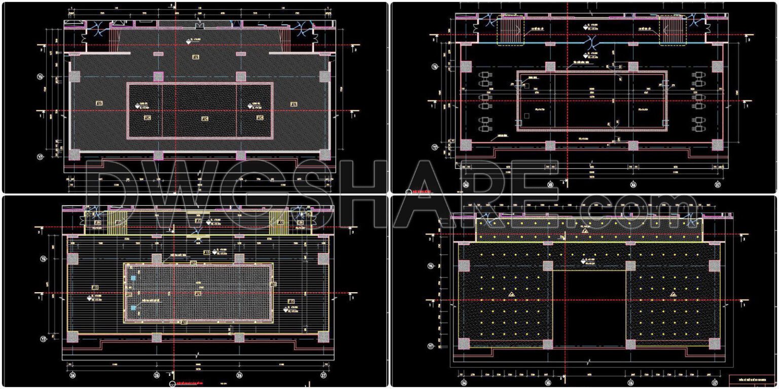 34. Free Download CAD Drawing – 20th Floor Plan of Mixed-Use Tower