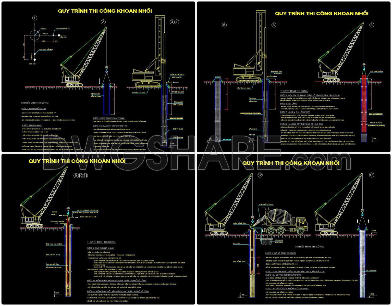 35. Free CAD Download Method Statement Drawings for Bored Pile and ...