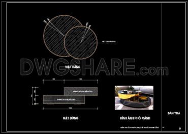 362. Free CAD Drawing Modern Tea Table Design