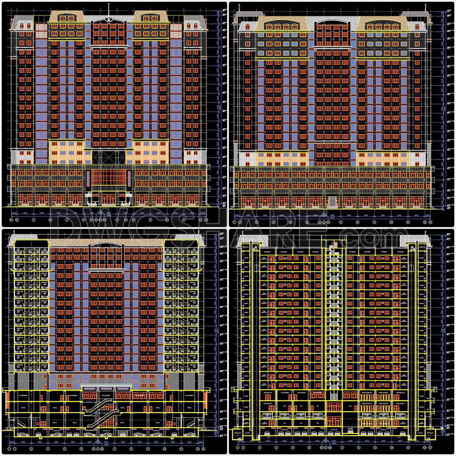 38. High-Rise Building CAD Drawing Free Download for Architects and ...