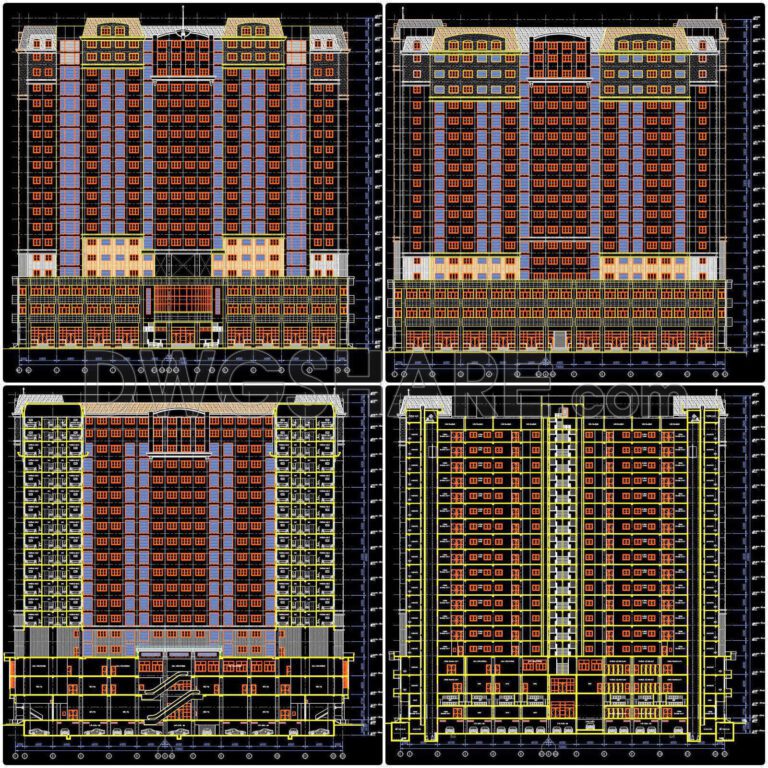 38. High-Rise Building CAD Drawing Free Download for Architects and ...