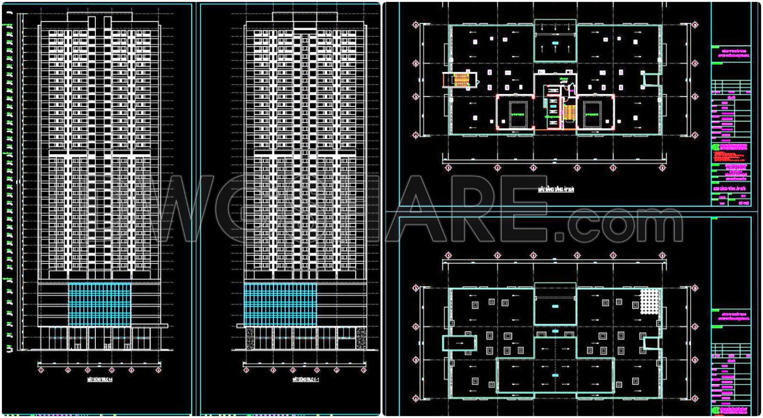 40. Free Download 7th Floor Apartment Building CAD Layout Drawing (DWG ...