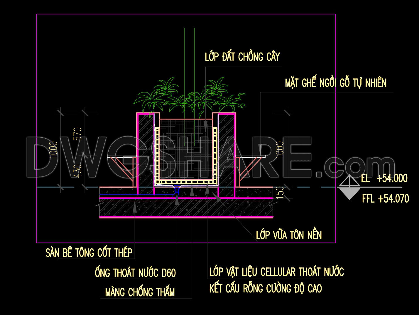 437. Free Download Detailed Cad Drawings For Outdoor Planter And ...