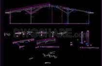 602. Free Download CAD File – Atrium Roof Grid Structure Details