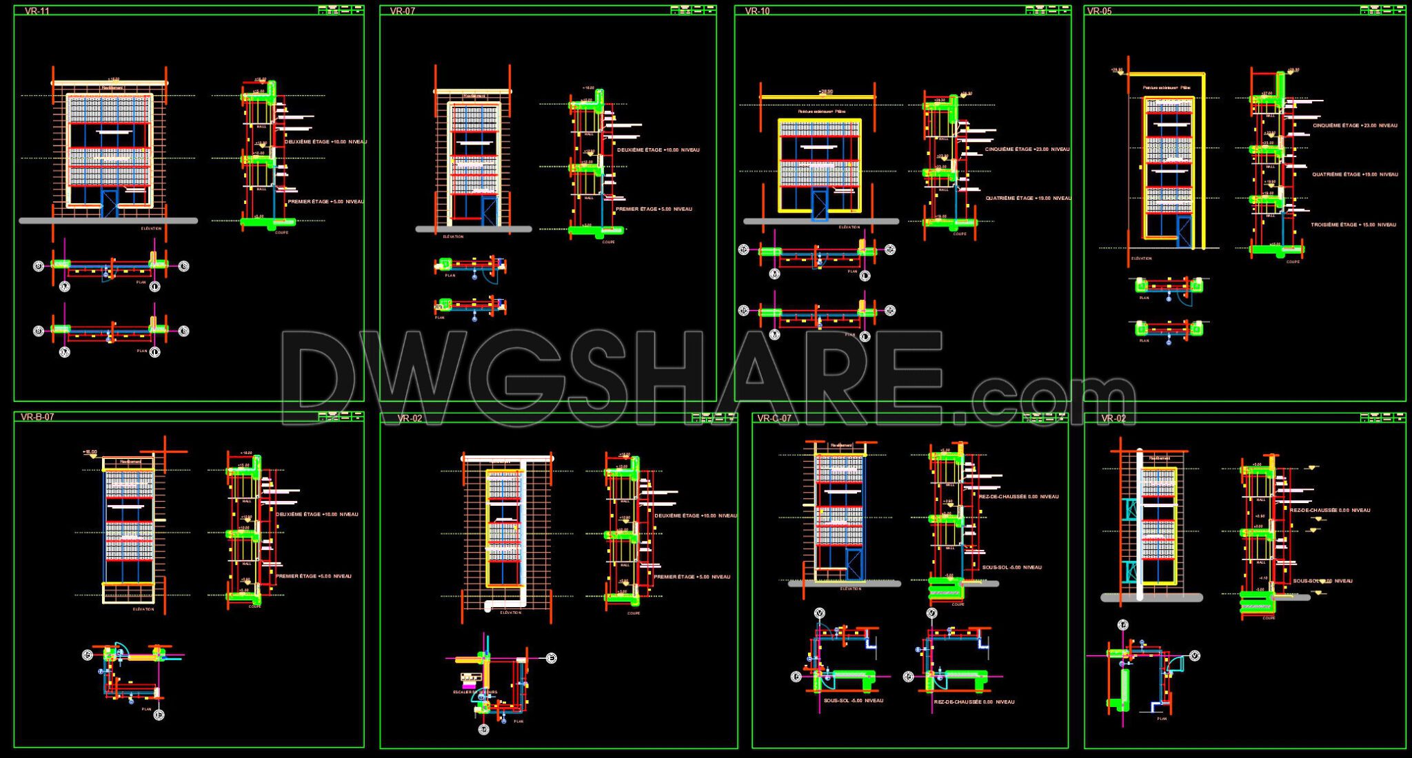 634. High-Quality Curtain Wall Detail CAD Drawing – Free DWG File