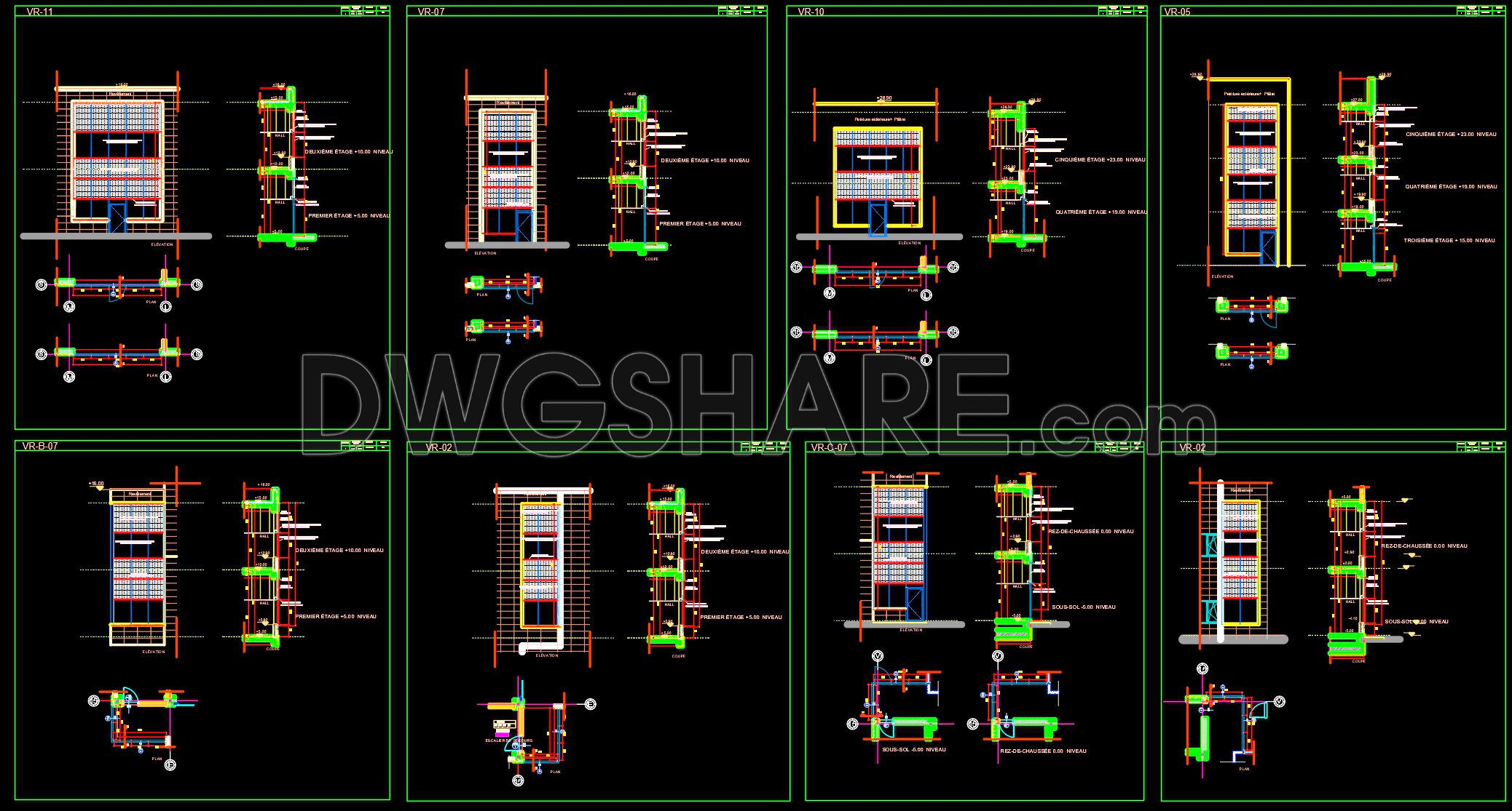 634. High-Quality Curtain Wall Detail CAD Drawing – Free DWG File