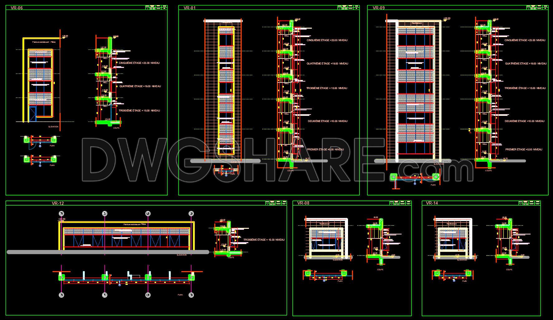 634. High-Quality Curtain Wall Detail CAD Drawing – Free DWG File