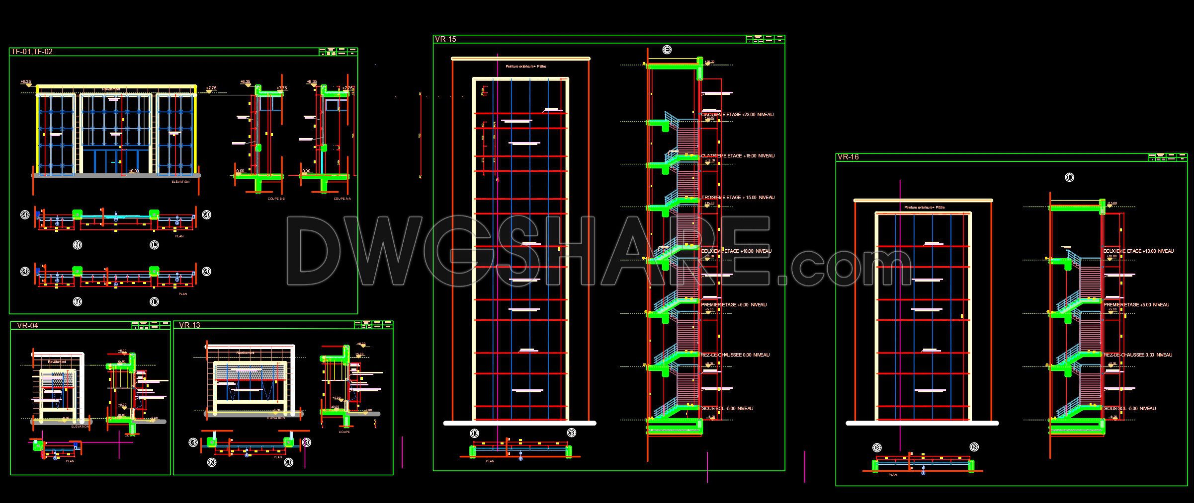 634. High-quality Curtain Wall Detail Cad Drawing – Free Dwg File (4 ...
