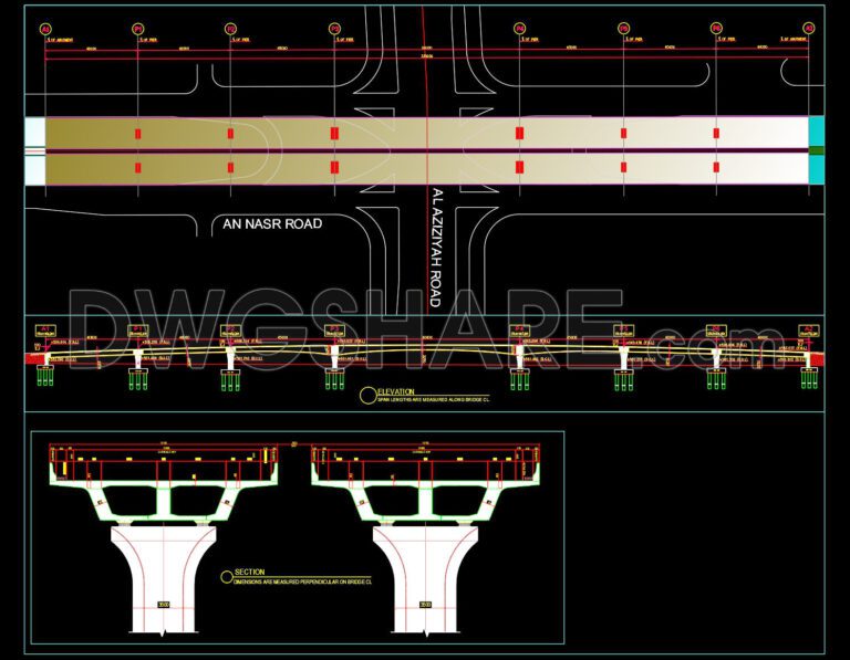 636. Download Free DWG AutoCAD Drawing of Bridge Vertical Profile and ...