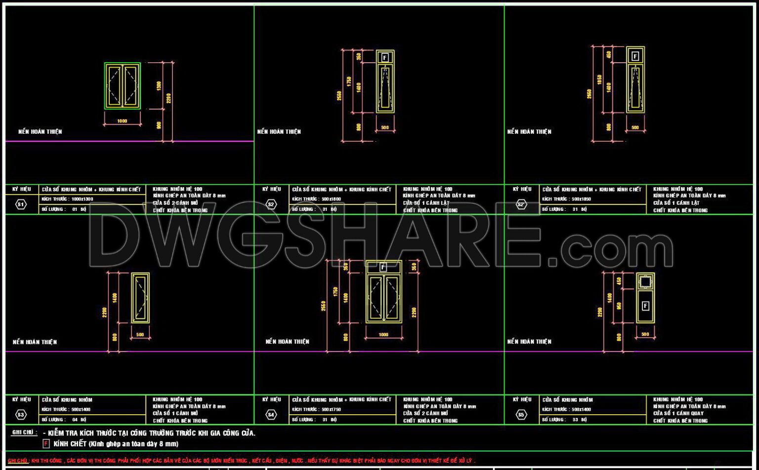 692. Free Detailed CAD Drawings Of Doors, Windows For Download