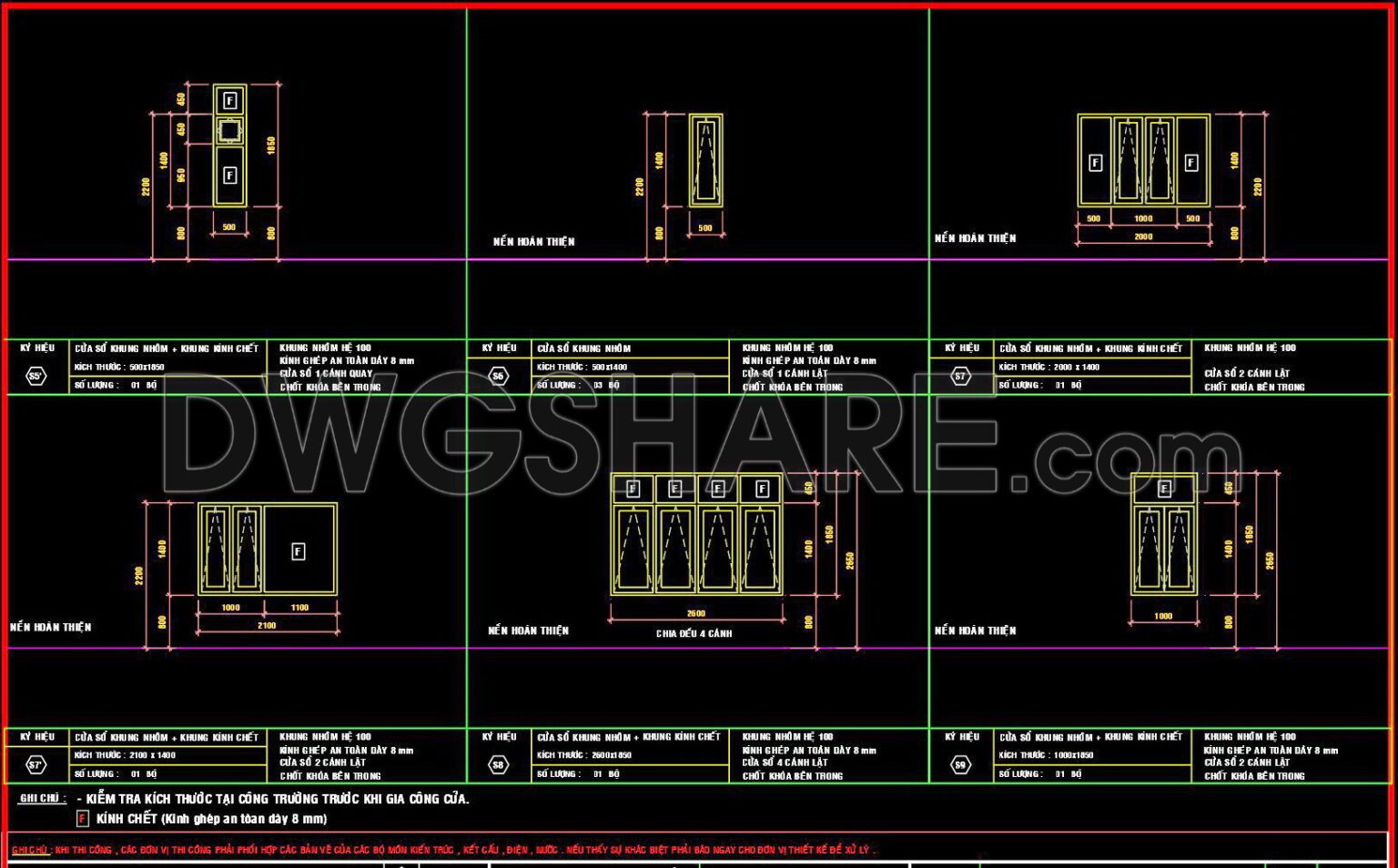692. Free Detailed CAD Drawings Of Doors, Windows For Download