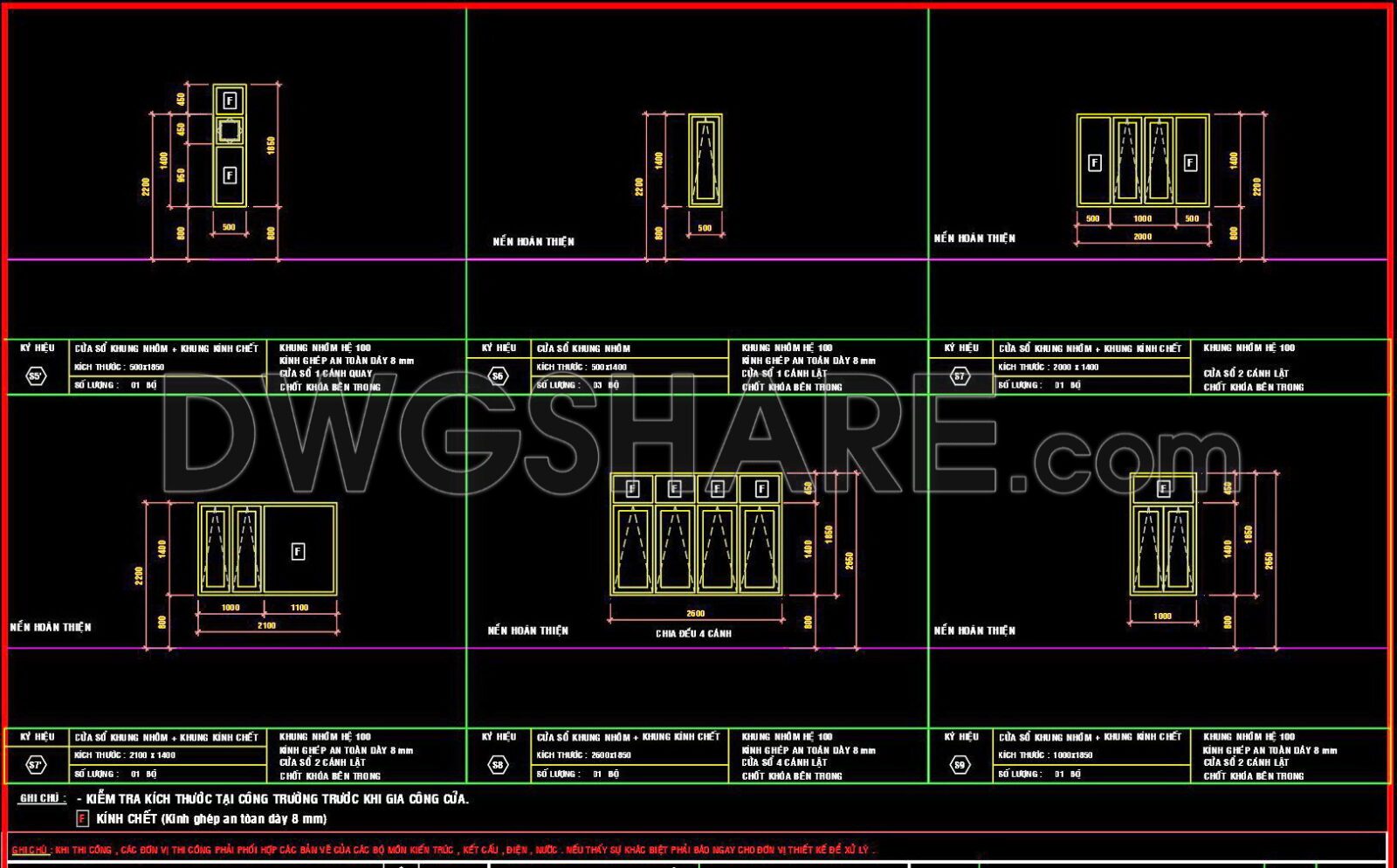692. Free Detailed CAD Drawings Of Doors, Windows For Download