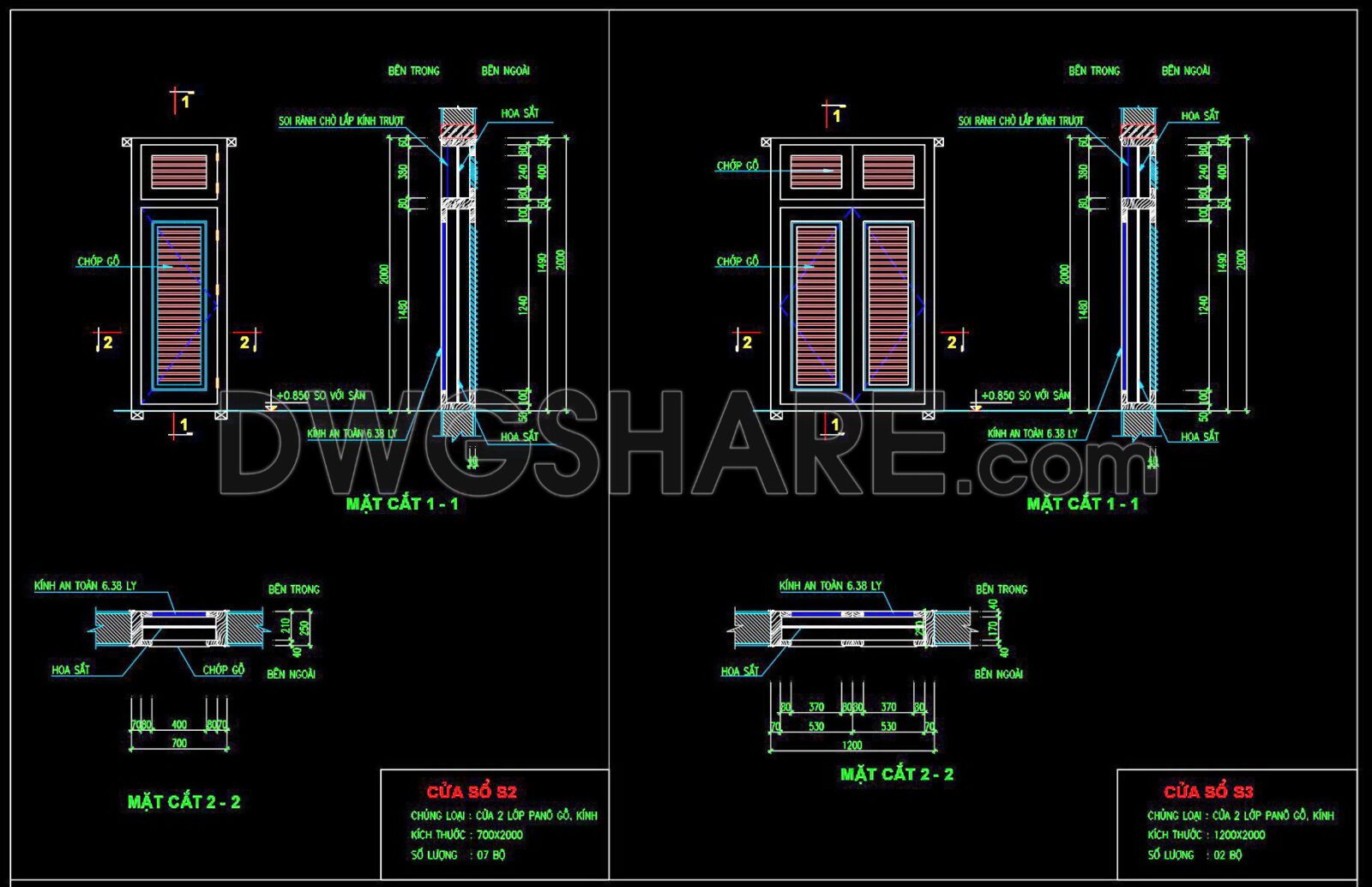 694. Free Detailed CAD Drawings Of Doors, Windows For Download
