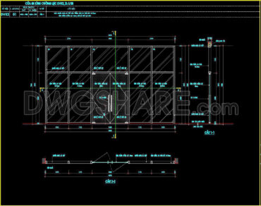 766. Free Download – Tempered Glass Door CAD Drawings with Detailed ...