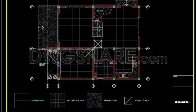 98. Free Download Ground Floor Tiling Cad Plan For Residential Projects ...