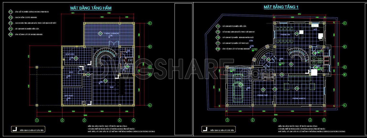 99. Free Download Ground Floor Tiling CAD Plan for Residential Projects