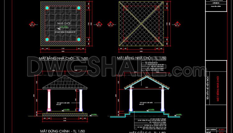 09. Free Download CAD Drawings of Pavilion and Swimming Pool (2) - Free ...