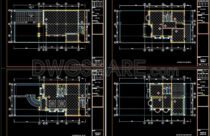 515. CAD drawing of detailed rooftop garden for townhouses