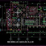 109. Download Free Detailed CAD Tile Layout Plans – 2-Story House Design (2) - Free Cad Blocks ...