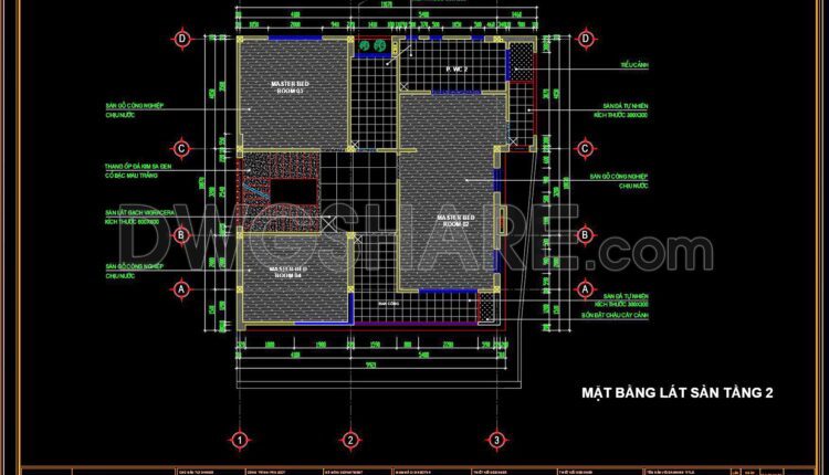120. Free Download CAD Tile Layout Design – Three-Story House Plans (2 ...