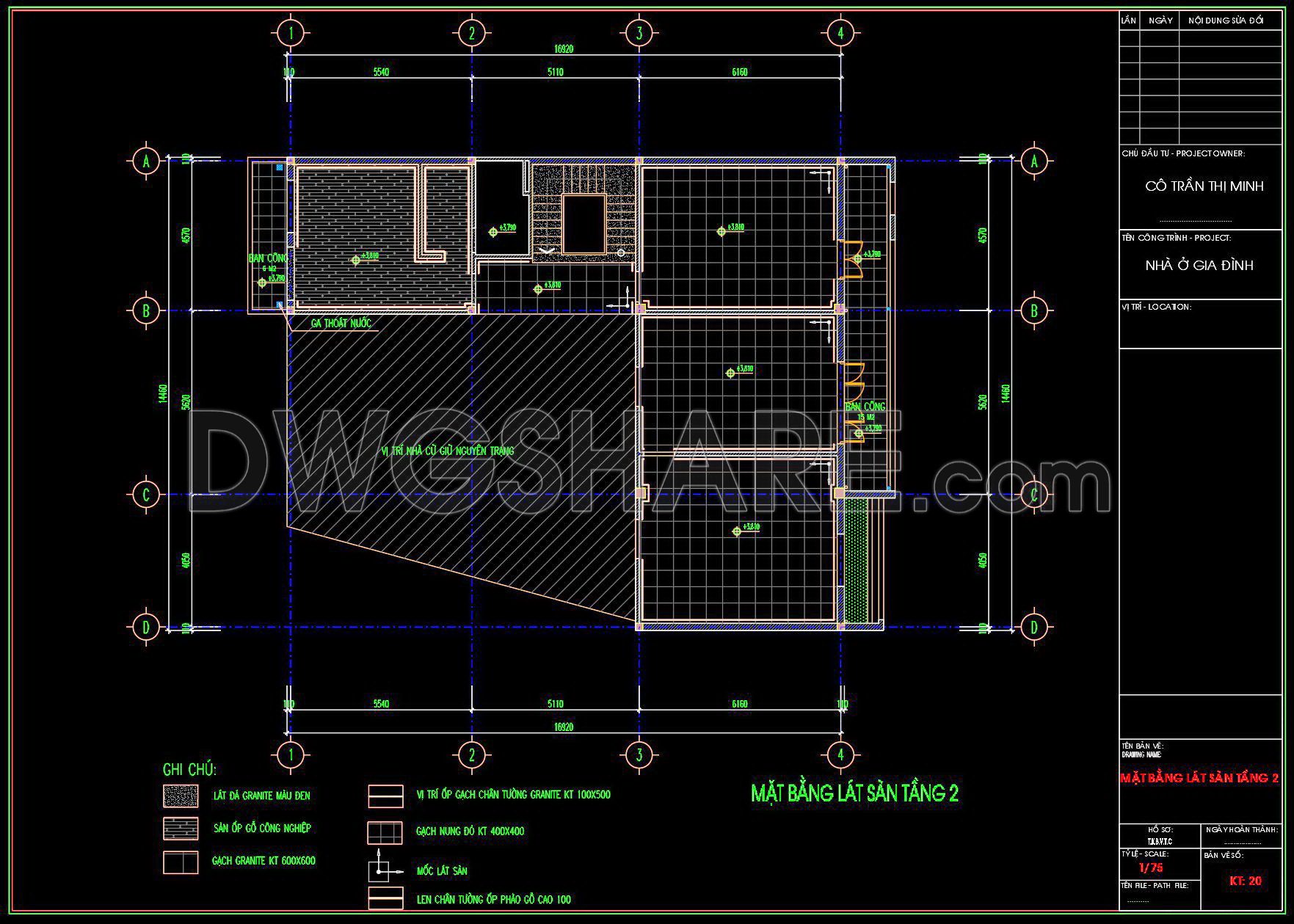 121. Free Download CAD Tile Layout Design – Three-Story House Plans
