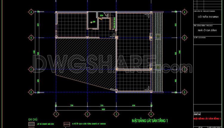 121. Free Download CAD Tile Layout Design – Three-Story House Plans (1 ...