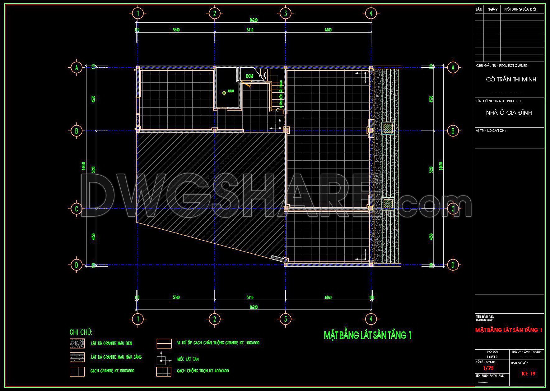 121. Free Download CAD Tile Layout Design – Three-Story House Plans