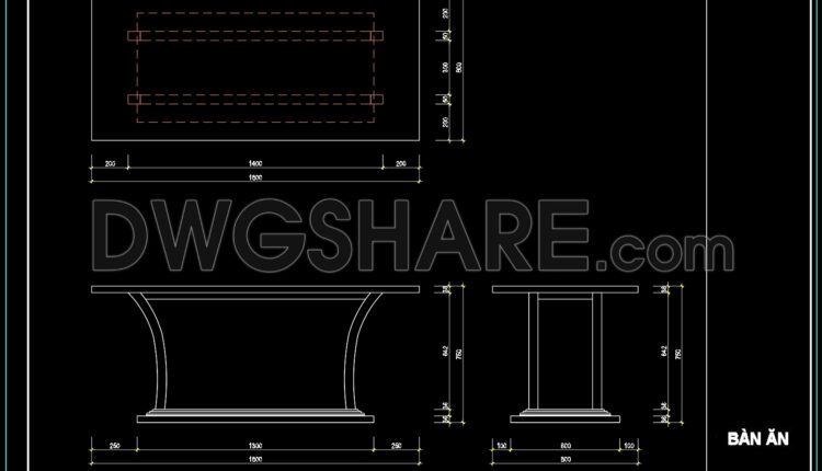 136. Free CAD Drawing Modern Dining Table Design (1) - Free Cad Blocks ...