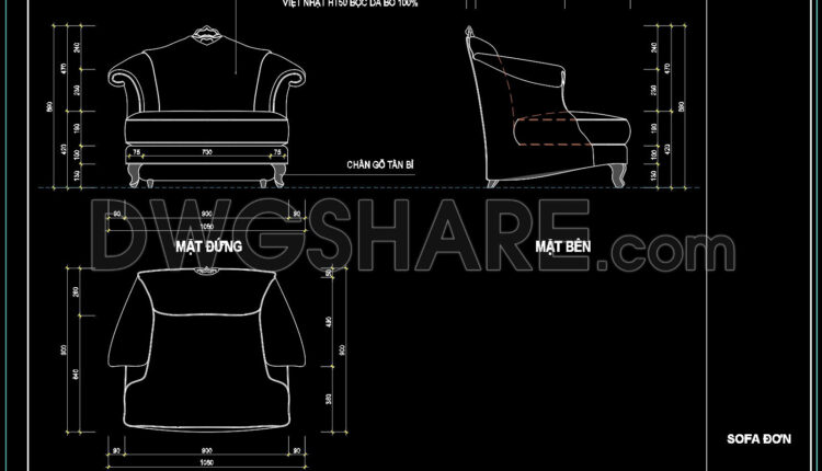 16. Free CAD Sofa and Dressing Stool Drawing Download (1) - Free Cad ...