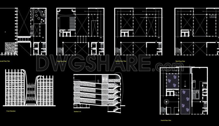 18. Free Download Museum with Yard CAD Drawing (4) - Free Cad Blocks ...