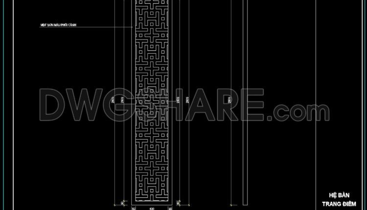 211. Free Download CNC Partition Panel CAD Drawing Detailed Design with ...