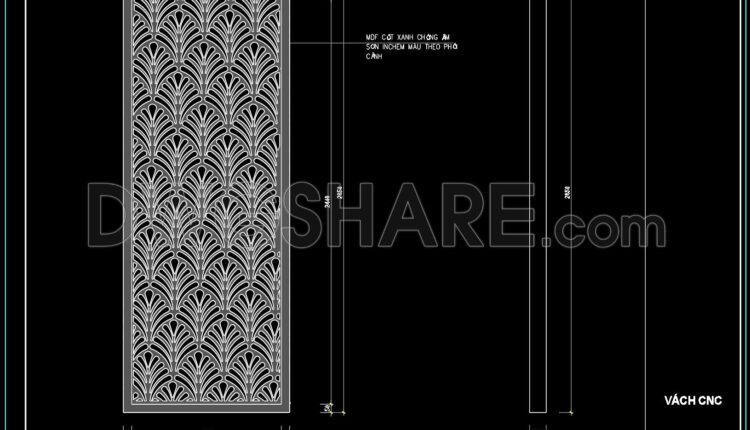 213. Free Download CNC Partition Panel CAD Drawing Detailed Design with ...