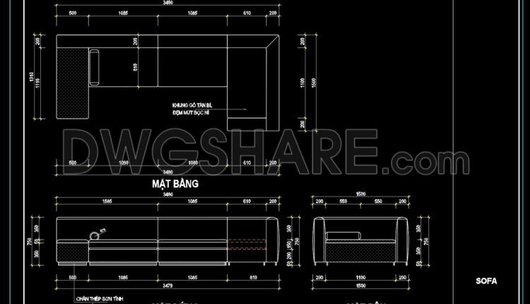 25. Free CAD Drawing Modern Sectional Sofa (1) - Free Cad Blocks ...