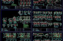 198. Free download CAD technical drawings of kitchen cabinets for the house