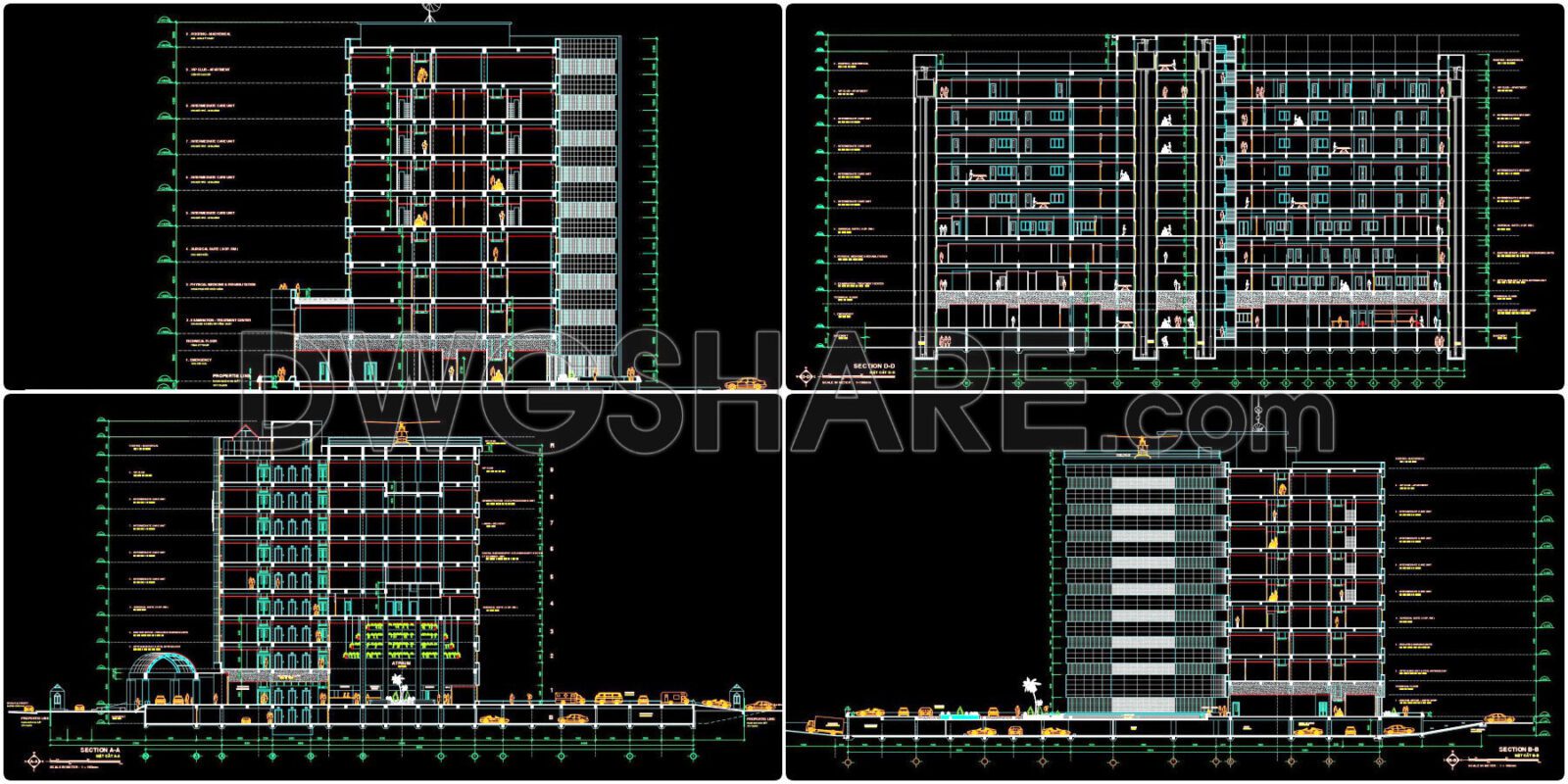 40. Free CAD Layout Drawing – 4th Floor Space Division, Hanoi American ...