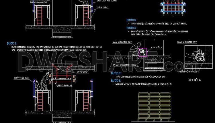41. CAD Drawings of Grouting Method for Wall Column Head – Casting via ...