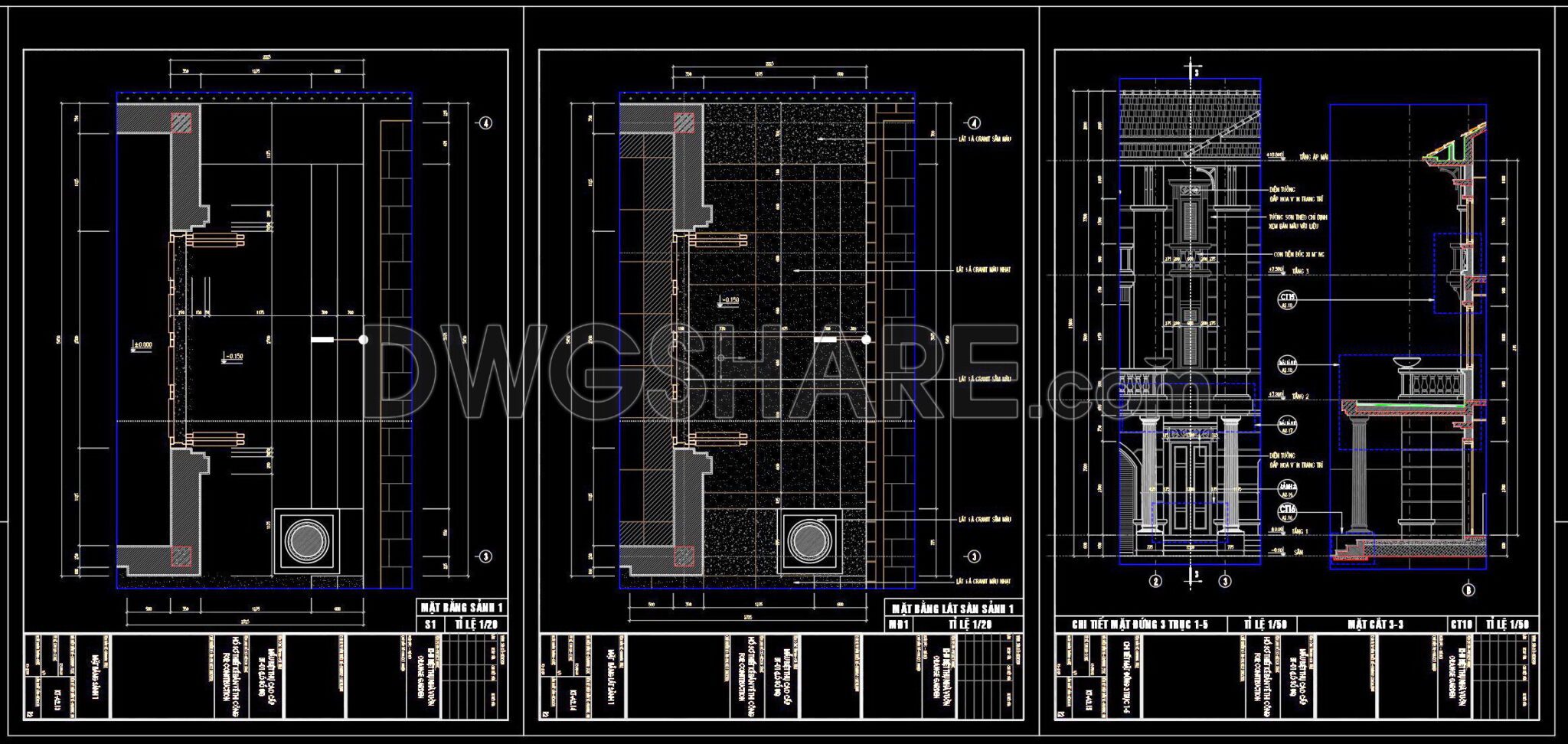 426. Free Download CAD Detail – Roof Gutter and Balcony Section