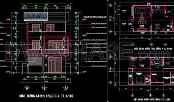 Download free architectural CAD drawings for Townhouses, Villas