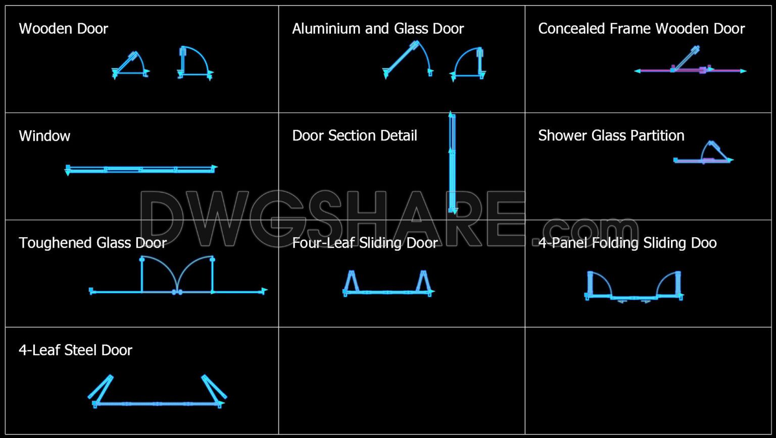 69. Download Dynamic Door and Window CAD Blocks for Free