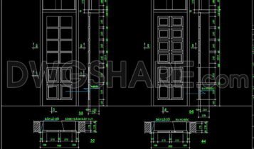 803. Free CAD detailed drawings of natural wooden interior doors