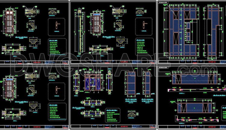 703. Download Free DWG CAD Details of Doors and Windows (2) - Free Cad ...