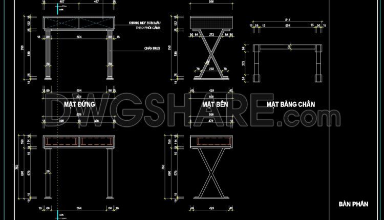 83. Free Download Detailed CAD Dressing Table Plan (1) - Free Cad ...