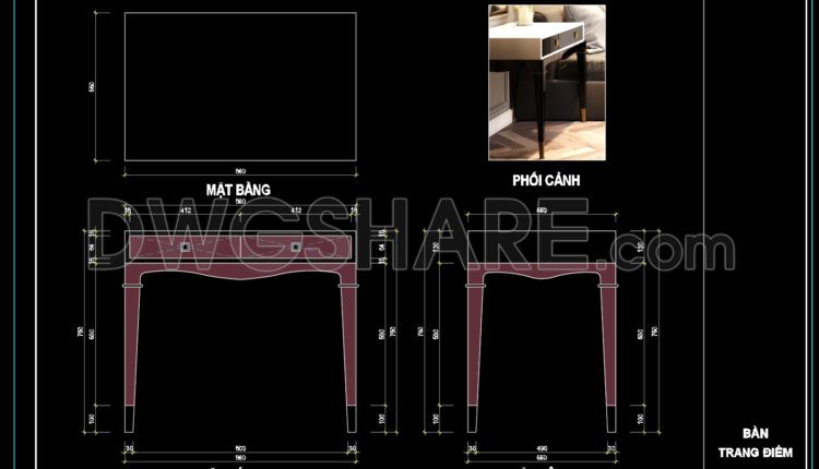 85. Free Download Detailed CAD Dressing Table Plan (1) - Free Cad ...