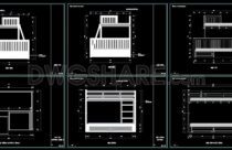 561. Free Download – Modern Rooftop Garden CAD Drawing