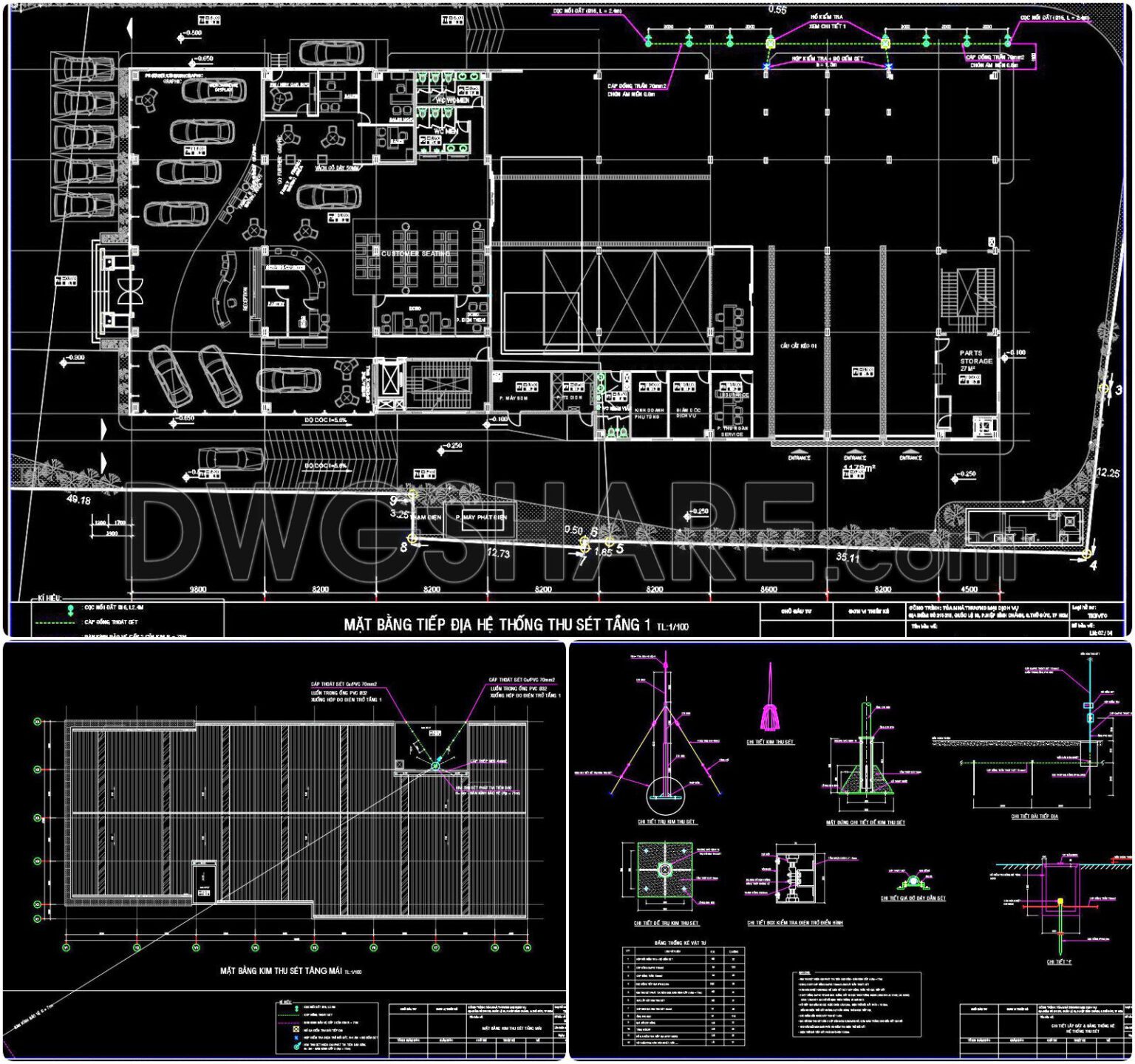 01. Free CAD Drawing – Ground Floor Layout Plan of Ford Showroom and ...