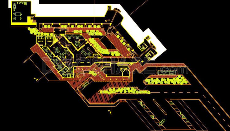 125. Download free CAD drawings of a 3-story hotel project in DWG ...