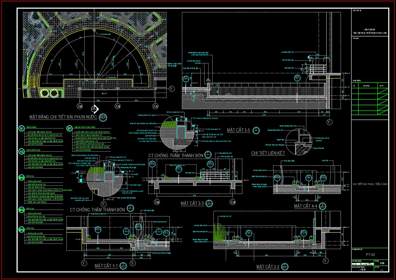 149. Download Free CAD Drawings – Landscape Garden and Central Fountain ...